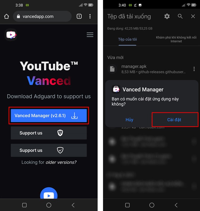 Cách tải Vanced Manager 2.6.1 mới để có thể sử dụng trên Android 12