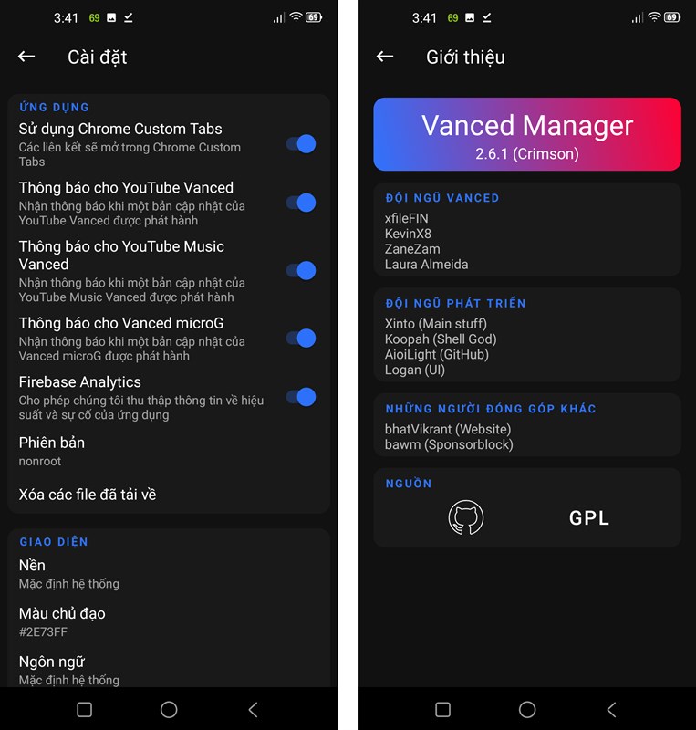 Cách tải Vanced Manager 2.6.1 mới để có thể sử dụng trên Android 12