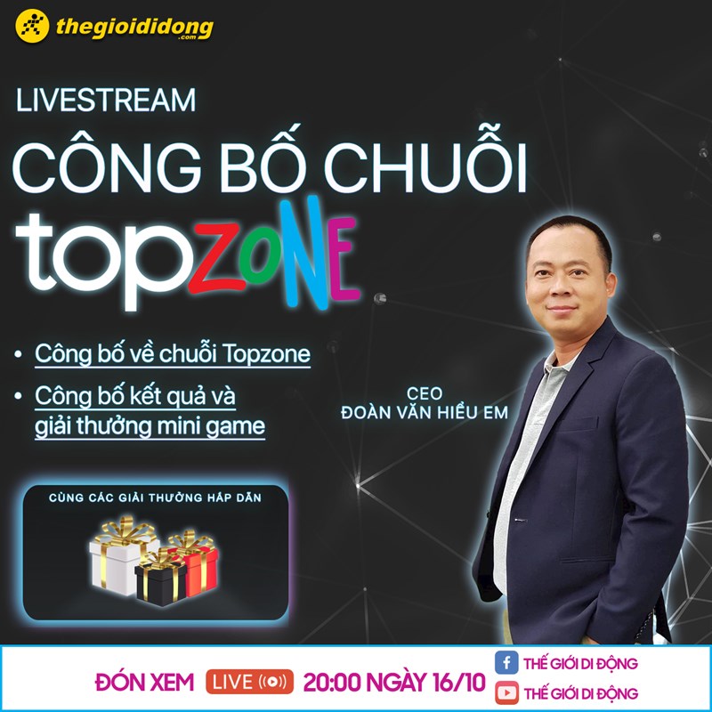 TopZone đã chính thức ra mắt, minigame cũng đã tìm ra người trúng giải