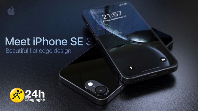 Concept iPhone SE 3: Giống iPhone 12, Touch ID nhúng vào phím nguồn...