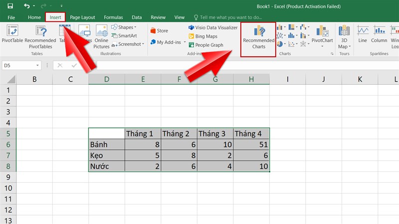 Hướng dẫn cách dùng Recommended Charts trong Excel cực hữu ích cho bạn