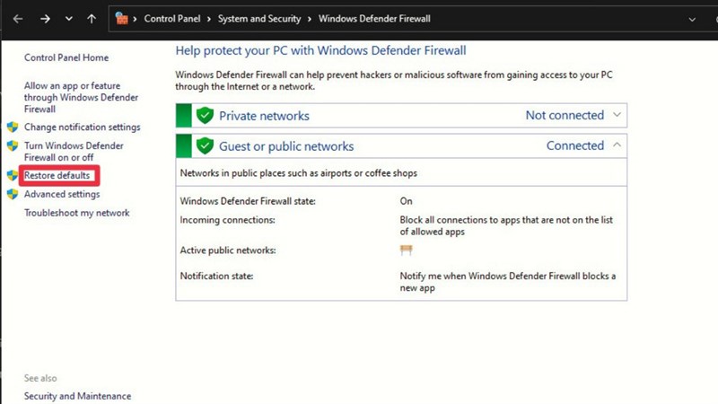 Cách cài đặt lại Windows Defender (Windows Security) trên Windows 11