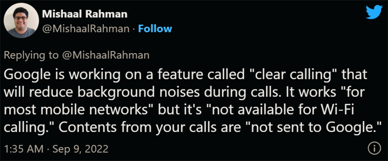 Không còn lo rè, khó nghe khi gọi điện trên phiên bản Android 13 mới