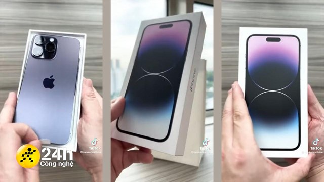Lại có thêm video 'bóc hộp' iPhone 14 Pro Max màu tím siêu HOT