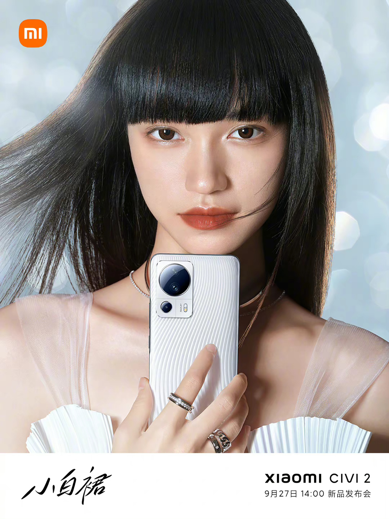 Xiaomi CIVI 2 lộ thiết kế có notch giống Dynamic Island của iPhone 14