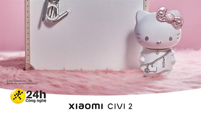 Lộ diện hộp quà Xiaomi CIVI 2 Hello Kitty màu hồng siêu dễ thương