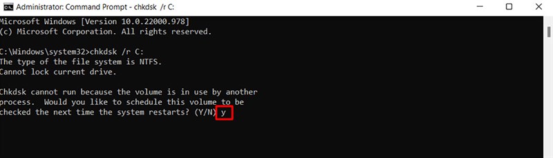 Cách khắc phục lỗi “CHKDSK Cannot Continue in Read-Only Mode” Windows