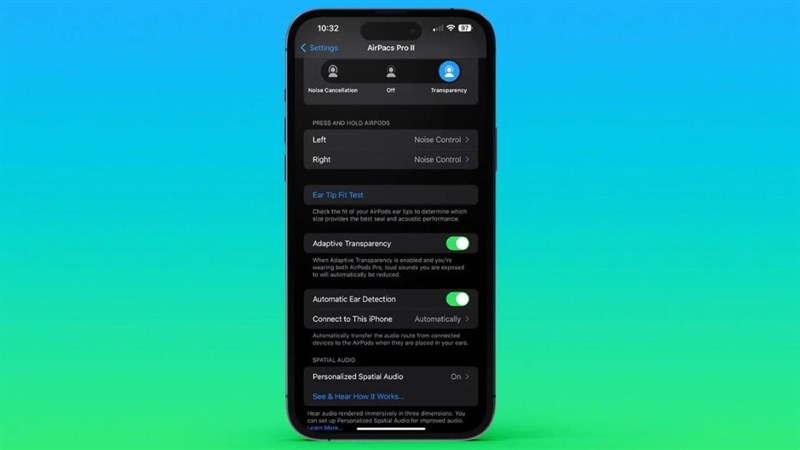 Adaptive Transparency trên iOS 16.1 beta sẽ không có cho AirPods Pro