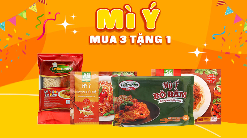 Từ 07/10 - 03/11/2022, mì Ý mua 3 tặng 1 tại Bách hoá XANH