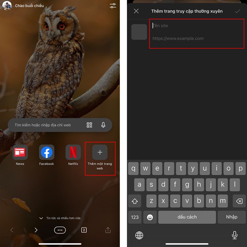Cách thêm lối tắt nhanh trên màn hình chính của Edge iOS cực đơn giản