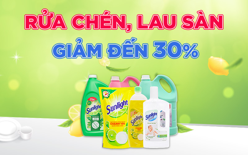 Từ 16/11 - 30/11/2022, lau kính, rửa chén, lau sàn giảm đến 30%