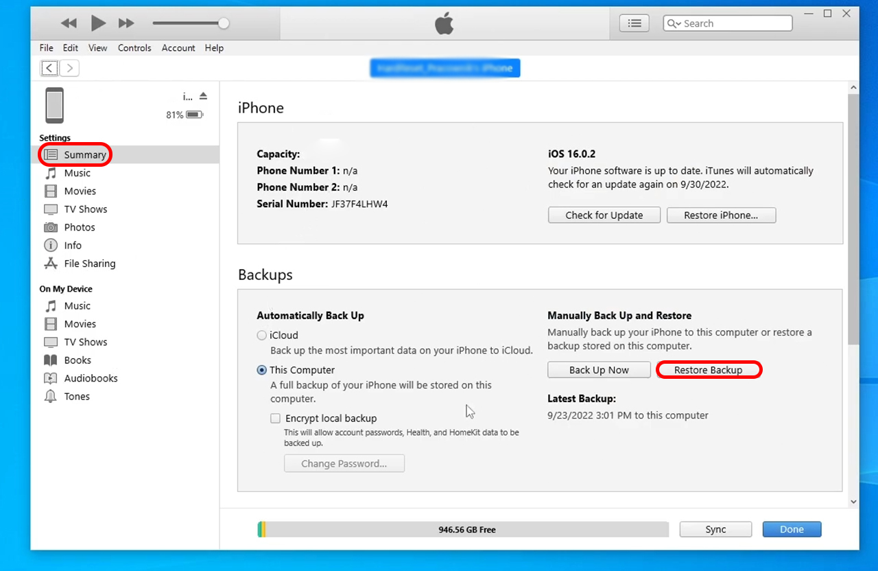 Cách Backup iPhone bằng iTunes đơn giản và nhanh chóng mà bạn nên biết