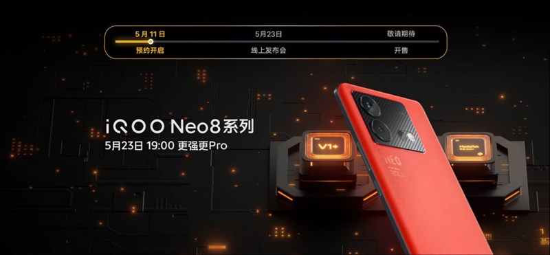 iQOO Neo8 series: Thêm một bước tiến vượt trội với chip V1+ của Vivo