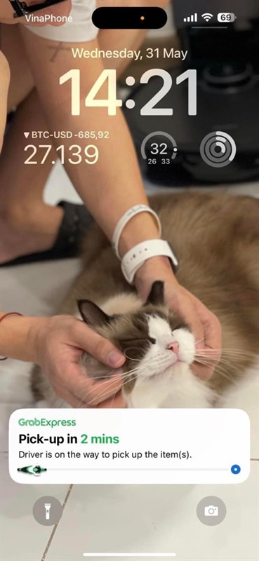 Grab đã chính thức hỗ trợ Live Activities trên Dynamic Island