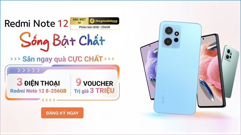 Cơ hội trúng ngay 3 điện thoại Redmi Note 12, chỉ cần để lại thông tin