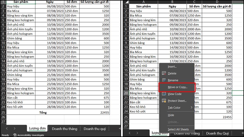 Cách lưu một Sheet thành một file Microsoft Excel riêng có thể bạn cần
