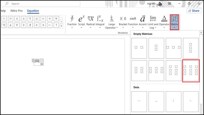 Cách tạo ma trận 4x4 trong Word rất đơn giản, bất kỳ ai cũng làm được