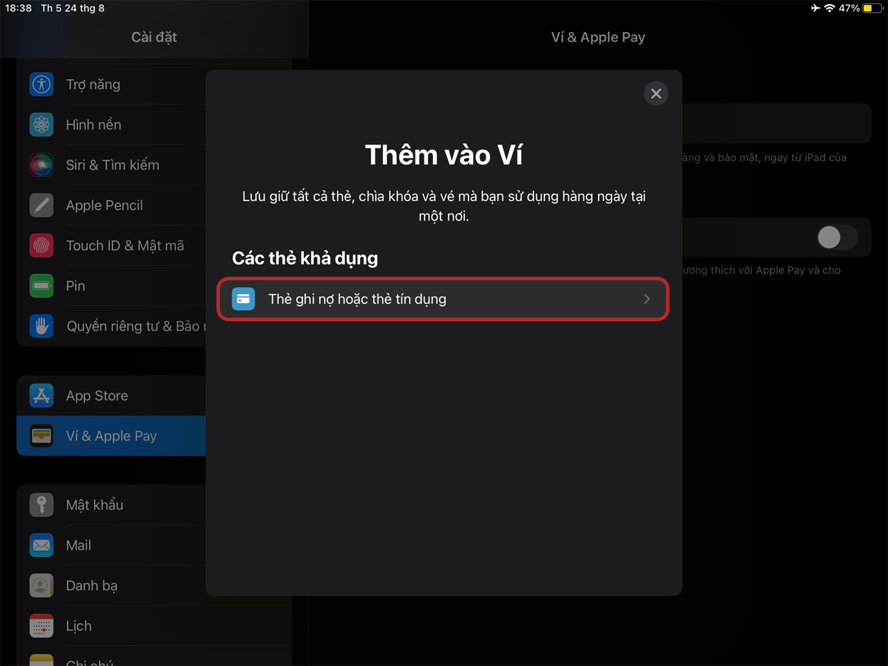 Cách dùng Apple Pay trên iPad để thanh toán cực nhanh chóng và bảo mật