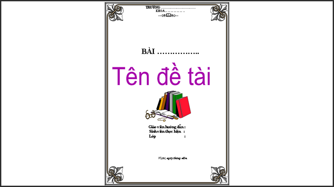 Tổng hợp 150 mẫu bìa Word đẹp nhất hiện nay, tải về miễn phí