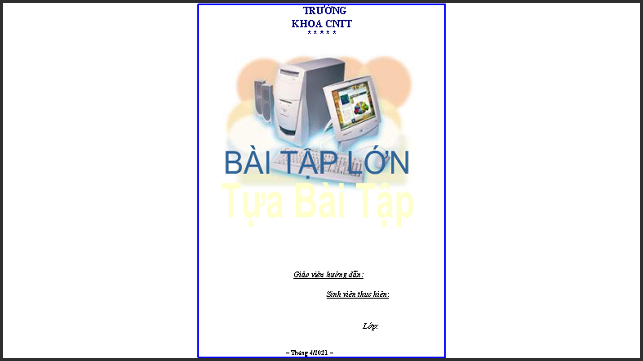 Tổng hợp 150 mẫu bìa Word đẹp nhất hiện nay, tải về miễn phí