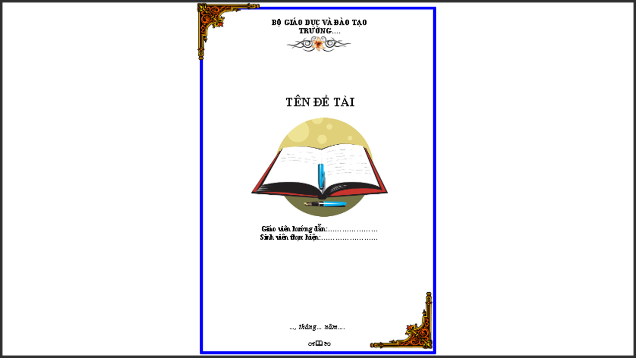 Tổng hợp 150 mẫu bìa Word đẹp nhất hiện nay, tải về miễn phí