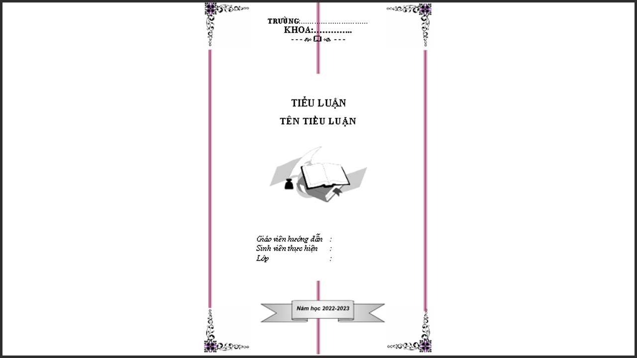 Tổng hợp 150 mẫu bìa Word đẹp nhất hiện nay, tải về miễn phí