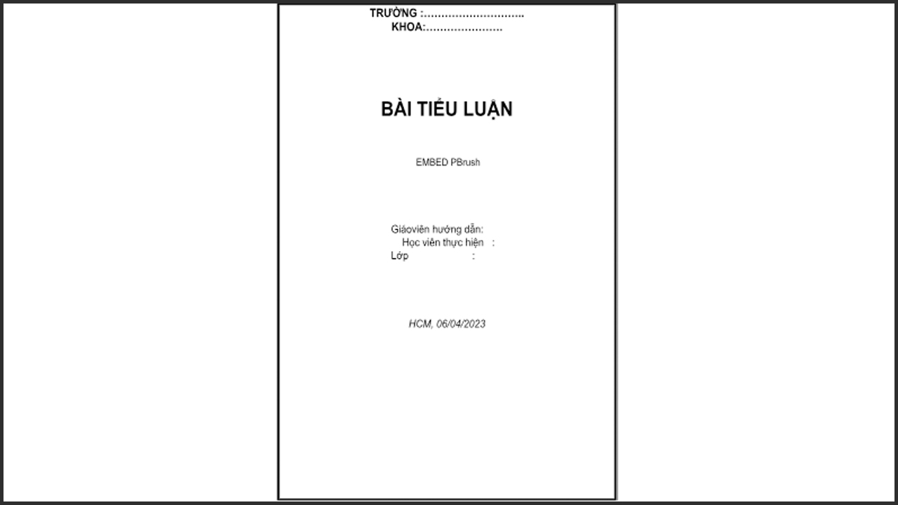 Tổng hợp 150 mẫu bìa Word đẹp nhất hiện nay, tải về miễn phí