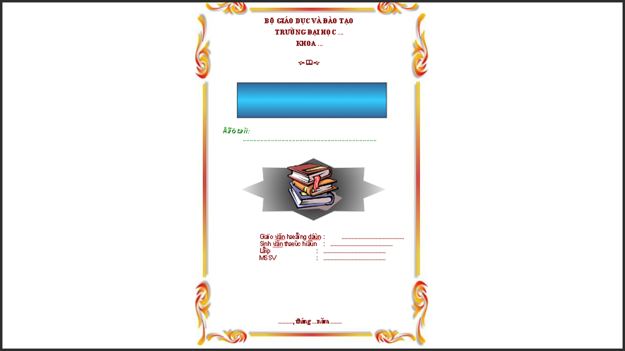 Tổng hợp 150 mẫu bìa Word đẹp nhất hiện nay, tải về miễn phí