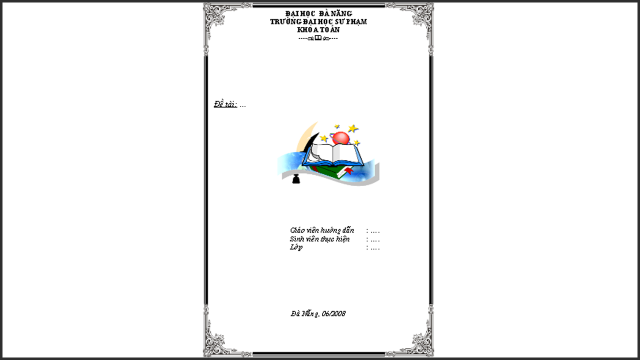 Tổng hợp 150 mẫu bìa Word đẹp nhất hiện nay, tải về miễn phí