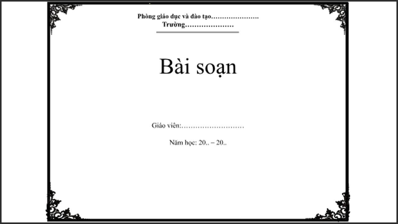 Tổng hợp 150 mẫu bìa Word đẹp nhất hiện nay, tải về miễn phí