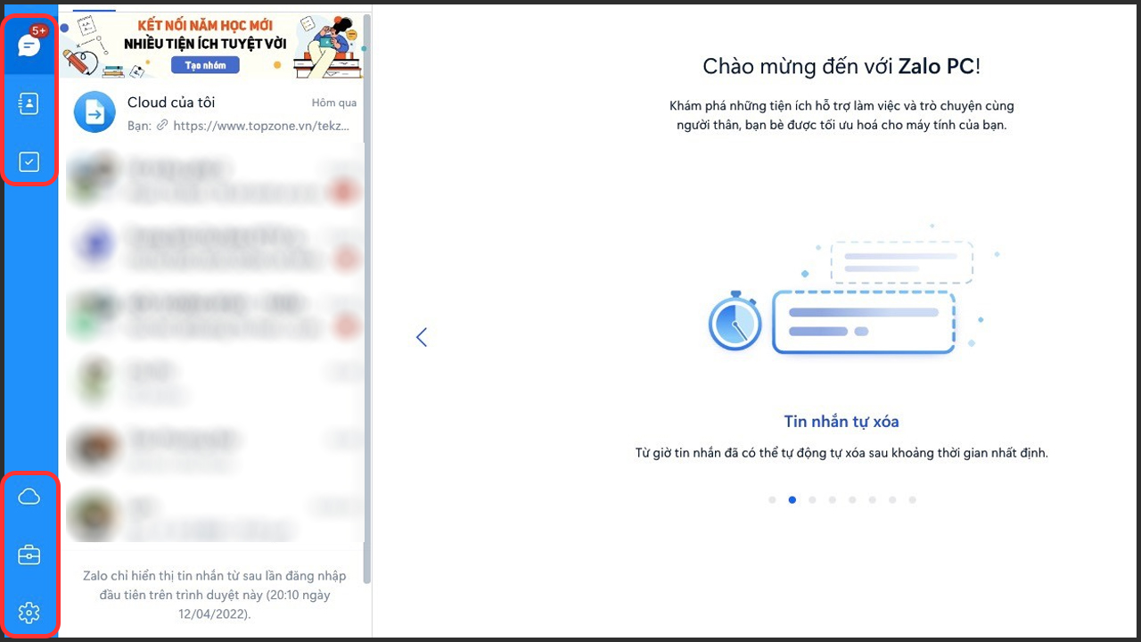 Chat Zalo.me - Đăng nhập Zalo online không cần tải ứng dụng cực tiện
