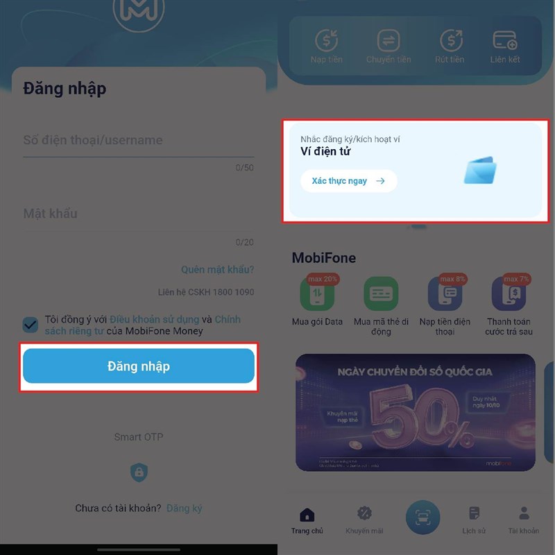 Hướng dẫn cách nhận tiền Mobifone 50.000 đồng và 5GB data miễn phí