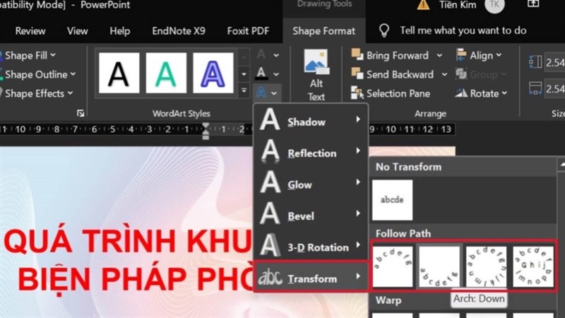 Cách tạo chữ uốn cong trên PowerPoint đơn giản mà bạn nên biết