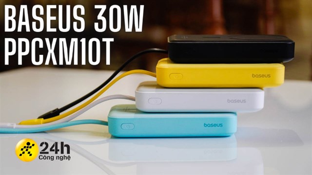 Trên tay sạc Baseus 30W PPCXM10T: Sạc dự phòng nhỏ gọn, công suất 30 W