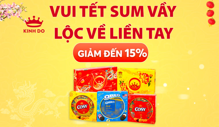 Vui Tết Sum Vầy - Lộc Về Liền Tay giảm đến 15% tại Bách hóa XANH