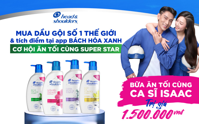 Mua dầu gội Head And Shoulder - ăn tiệc cùng ISSAC