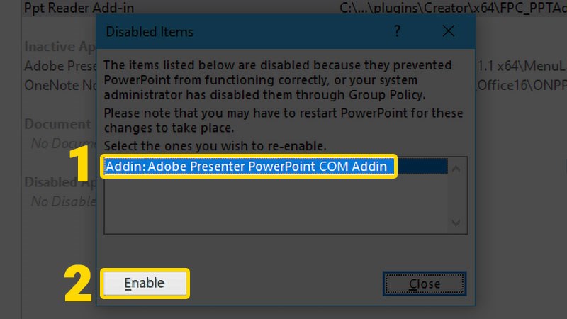 2 cách sửa lỗi không hiện Adobe Presenter trong PowerPoint