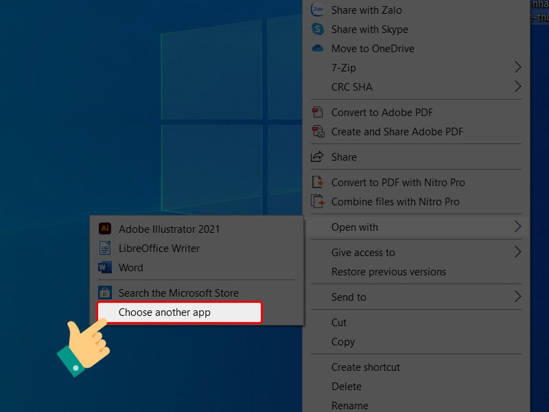 Cách sửa lỗi open with đưa file về định dạng ban đầu