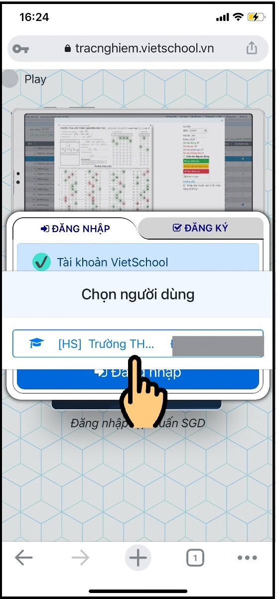 Cách đăng nhập tracnghiem.vietschool.vn làm bài tập cho học sinh