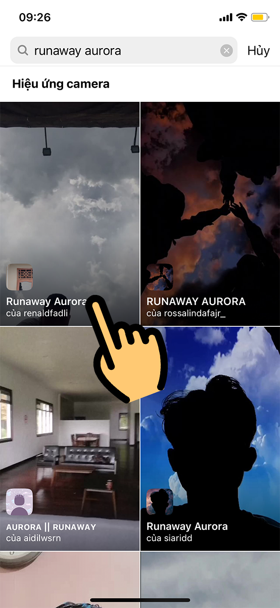 Cách quay video filter Runaway Aurora trên Instagram