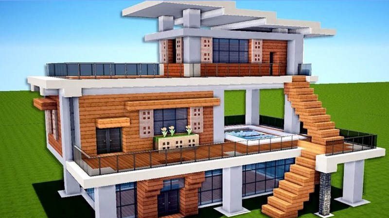 100+ Nhà đẹp Minecraft Lấy cảm hứng từ kiến trúc hiện đại