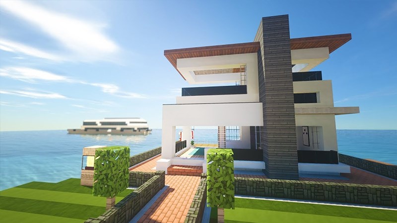 Top 35 ý tưởng xây nhà đẹp, biệt thự hiện đại trong Minecraft