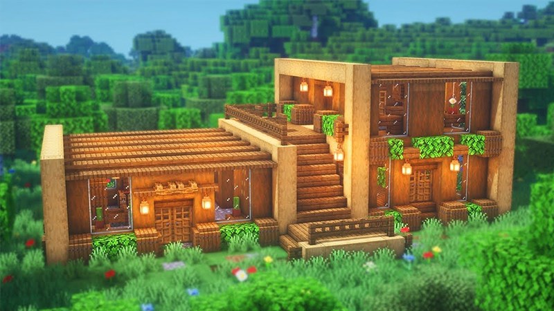 100+ Nhà đẹp Minecraft Lấy cảm hứng từ kiến trúc hiện đại