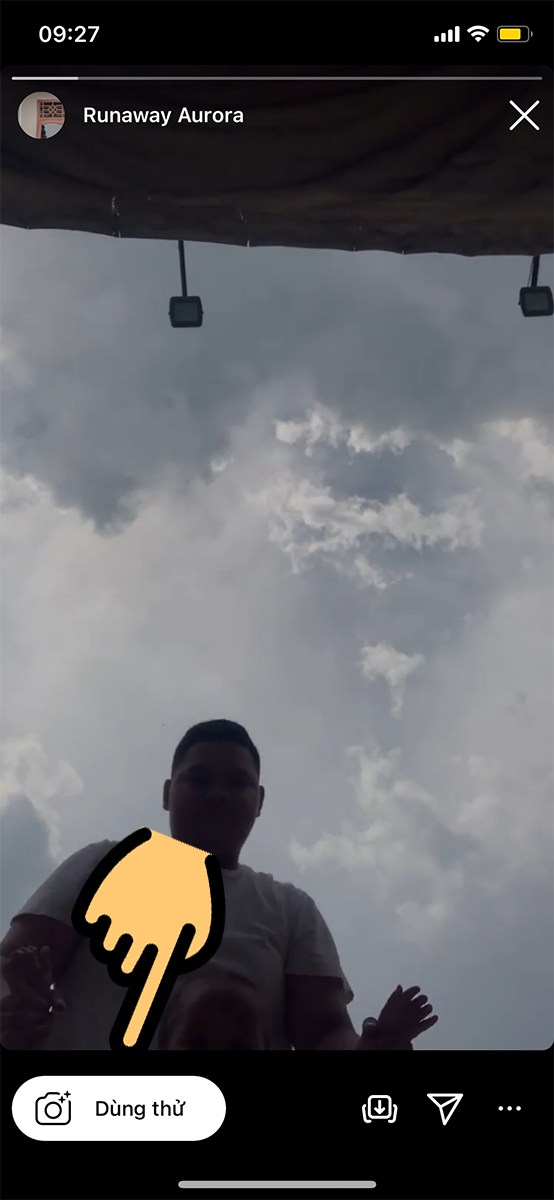 Cách quay video filter Runaway Aurora trên Instagram