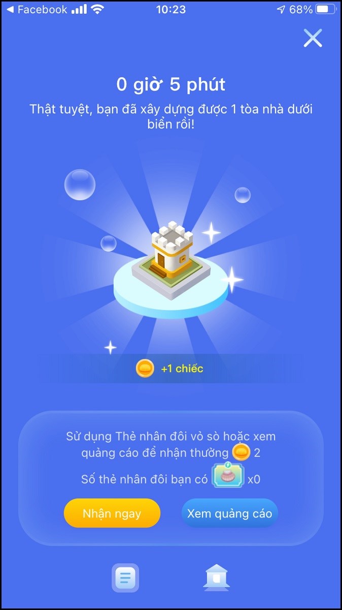 Cách dùng app Nox Ocean để tập trung học, xây nhà dưới biển