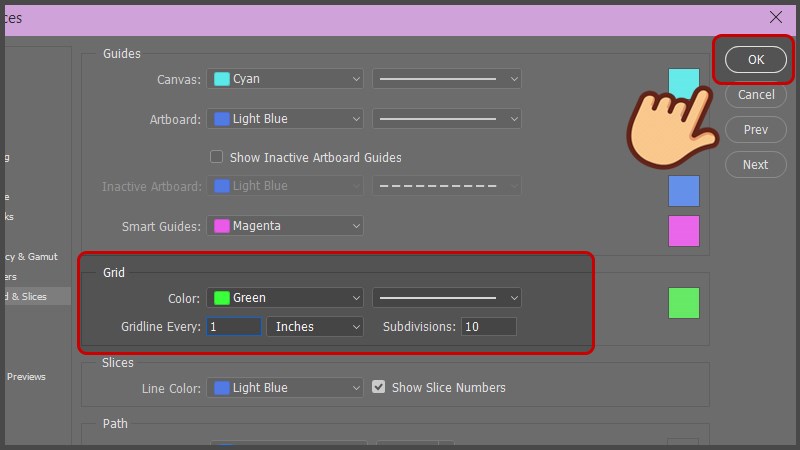 Cách Tạo Lưới Grid Và đường Guide Trong Adobe Photoshop 
