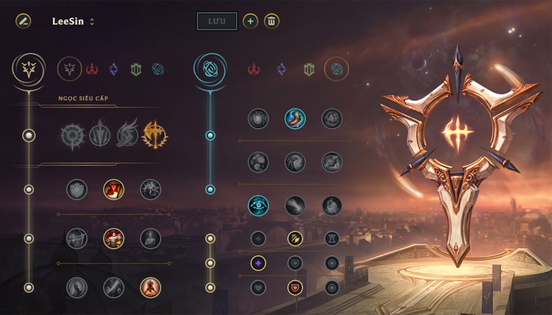 Bảng ngọc Lee Sin mùa 12 LMHT | Cách build chi tiết, hiệu quả