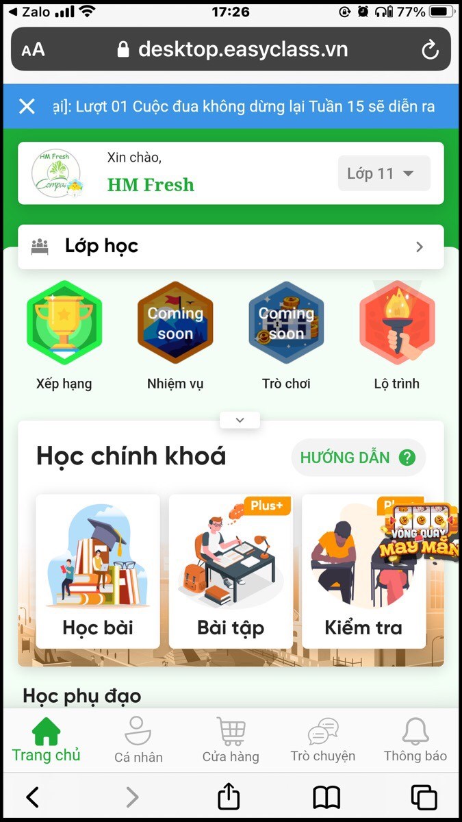 Cách tạo tài khoản, đăng nhập easyclass.vn học tiếng Anh