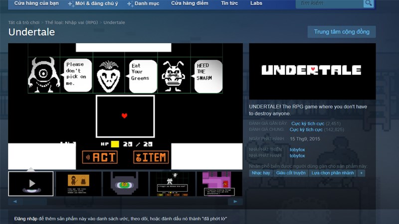 Cách tải Undertale trên máy tính (PC) đơn giản và nhanh chóng