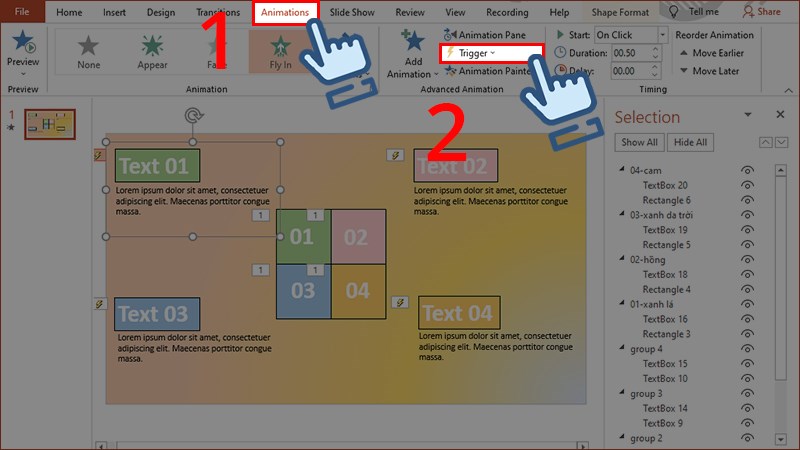 Trigger PowerPoint là gì? Cách dùng Trigger trong PowerPoint